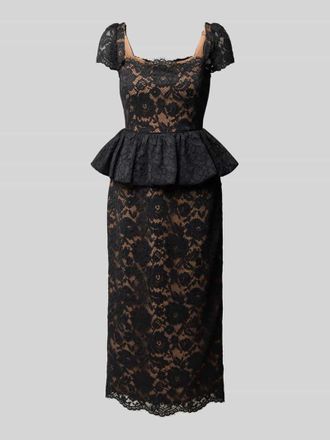 Self Portrait Abendkleid mit Spitzen Sch&ouml;&szlig;chen