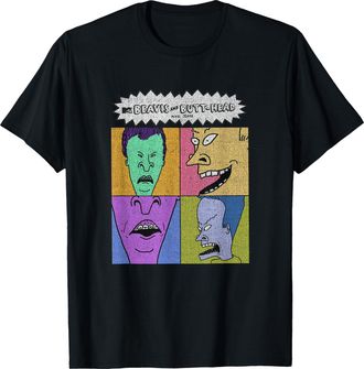 Beavis And Butt-Head Bright Foursquare T-Shirt