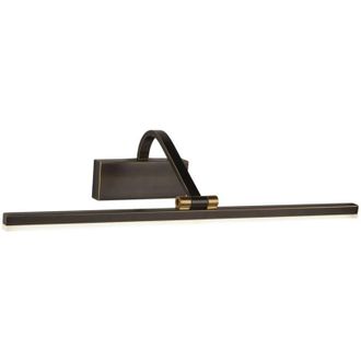 Licht-Erlebnisse Lampe pour tableau LED en m&eacute;tal orientable L : 51 cm en noir et or antique Lumi&egrave;re blanc chaud 3000 K 679 lm