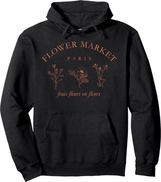 Trendy Apparel Flower Market Paris Frais Fleurs En Fleurs Pullover Hoodie