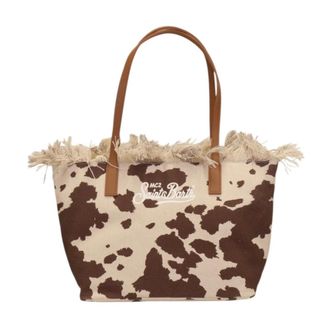 MC2 Saint Barth Femme, Sacs, Multicolore, Taille: ONE Size City Bag Mid Fringe Canvas Cow West 18 Emb