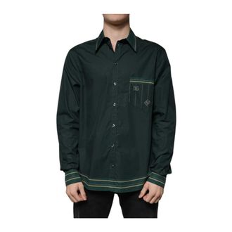 Dolce & Gabbana Martini Poplin Shirt - - Shirts - Herren - Gr&uuml;n - L