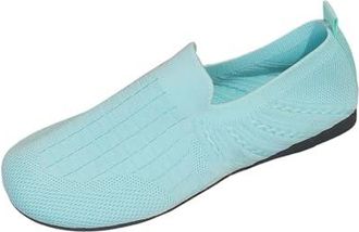 Generic Chaussures de marche &agrave; enfiler pour femme - Coupe large - En maille - Bout rond - L&eacute;g&egrave;res - Respirantes - Classiques - Confortables - Style d&eacute;contract