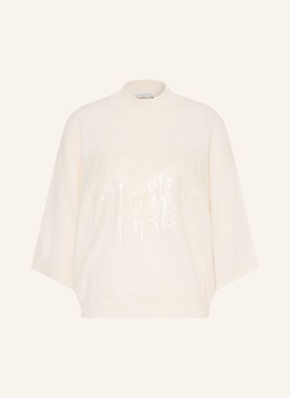 PESERICO Peserico Pullover Mit 3/4-Arm Und Pailletten weiss