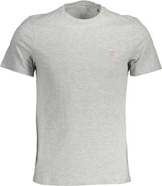 Guess Homme, Tops, Gris, Taille: 2XL T-shirt Slim &agrave; Manches Courtes
