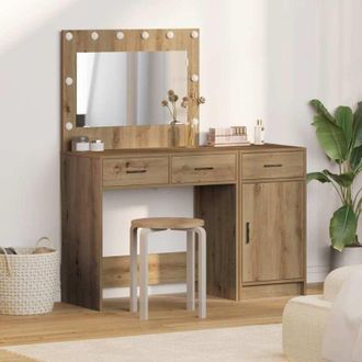 vidaXL Vidaxl - Table de Toilette avec tiroir 2 pcs Marron 40 x 41 x 75 cm