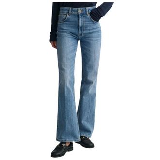 GANT High-Waisted Schlagjeans - - Jeans - Damen - Blau - W30