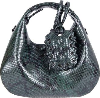 Ganni Femme, Sacs, Vert, Taille: ONE Size Hobo Mini Snake