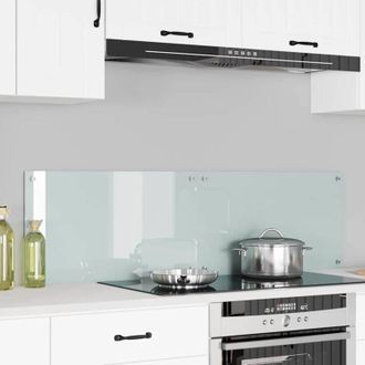 vidaXL K&uuml;chenr&uuml;ckwand 2 pcs Wei&szlig; 70 x 40 cm Geh&auml;rtetes Glas vidaXL