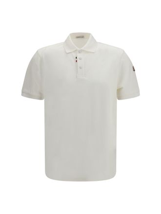 Moncler Mens Cotton Piqu&eacute; Polo Shirt Natural T-shirts And Polos