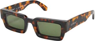 Off-white Off White - Lecce Rechteck-Sonnenbrille (Braun/Gr&uuml;n)