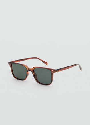 Mango Lunettes de soleil monture rectangulaire marron - Homme - Taille unique - MANGO MAN