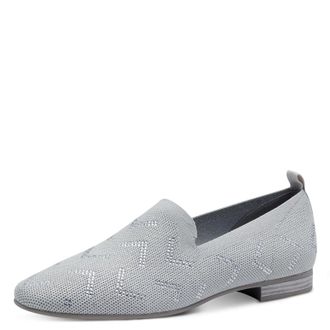 Marco Tozzi Damen Slipper mit Blockabsatz Runde Spitze, Grau (Lt.Grey Metal.), 40 EU