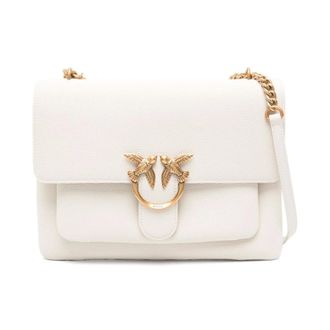 Pinko Pinko, Femme, Sacs, Blanc, Taille: ONE Size Sac bandoulière décontracté en cuir blanc