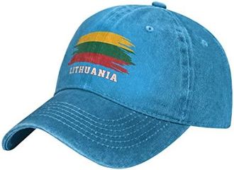 Generic Pare-Soleil Casquette Drapeau Lituanien, Supporters Lituaniens, Denim Casual Casquette De Baseball Anti-Soleil Chapeau Soleil pour P&ecirc;che Cyclisme Fest