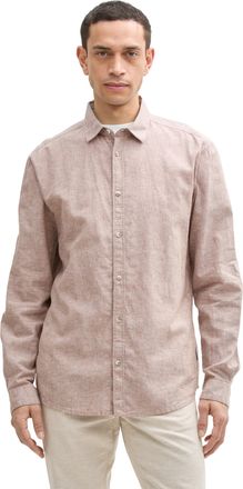 Tom Tailor Regular Fit Hemd mit Leinenanteil, Sapphire Blue Stripe, M