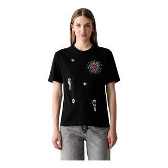 Liu Jo Klassisches T-Shirt - - Tops - Damen - Schwarzk - M