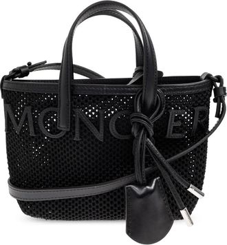Moncler Femme, Sacs, Noir, Taille: ONE Size Very Mesh & Leather Tote Bag
