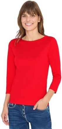 Cecil 3127598 T-Shirt Basique de sous-Marine, Orange (Pumkin Orange), M Femme