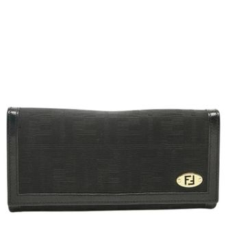 Fendi Portefeuille en tissu Pre-owned - Femme - Pre-owned - Noir - Taille: ONE Size