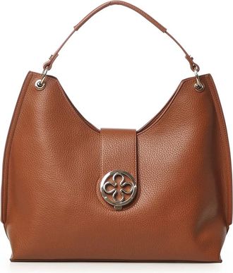 V° 73 Femme, Sacs, Brun, Taille: ONE Size Sac bandoulière en cuir marron avec zip