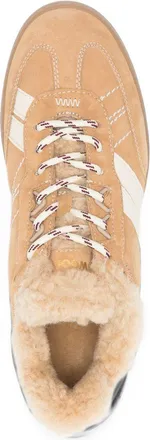 Woolrich Suede and Shearling Sneaker - Beige