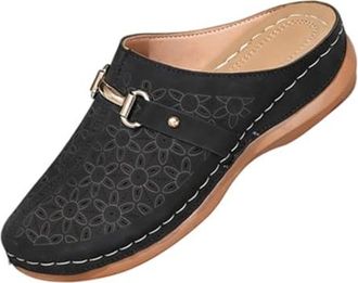 Generic Sandales &agrave; enfiler pour femme &agrave; bout ferm&eacute; - Style d&eacute;contract&eacute; - Couleur unie - Respirantes - L&eacute;g&egrave;res - Confortables - &Eacute;l&eacute;gantes - Orthop&eacute;diques class