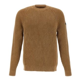 Roberto Ricci Design Pull rond en coton 7 Techno Wash - Homme - Pulls - Brun - Taille: XL