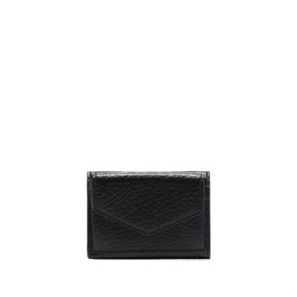 Maison Margiela Schwarzes Leder Tri-fold Kartenhalter Brieftasche - - Accessories - Herren - Schwarzk - ONE SIZE