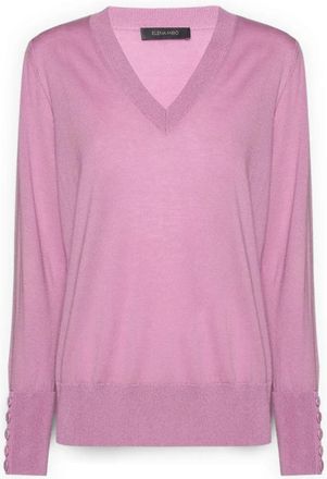 Elena Miro Femme, Pulls, Rose, Taille: 44 FR Pull en laine au toucher doux