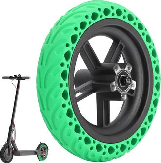 Walmeck 8,5 * 2 Vollreifen Hinten, rutschfeste Textur, Explosionssicher, Sto&szlig;d&auml;mpfend, Pannensicher, Radnabe aus Aluminiumlegierung mit Gummireifen (Typ 1)