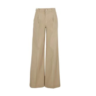 Pantaloni Torino Femme, Pantalons, Beige, Taille: W25 Pantalon Large Pliss&eacute; Poppy