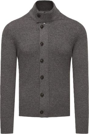 Paolo Fiorillo Homme, Pulls, Gris, Taille: 3XL Cardigan zipp&eacute; et boutonn&eacute;