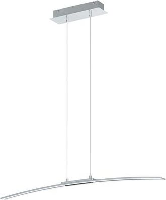 Eglo LED Pendellampe Lasana, 1 flammige Pendelleuchte, H&auml;ngeleuchte aus Alu, Stahl, Kunststoff, Farbe: Chrom, wei&szlig;