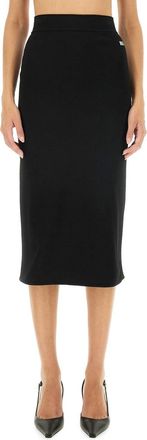Dolce & Gabbana Slim-Fit Viscose Blend Skirt - Black