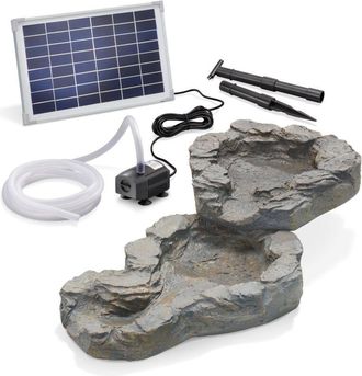 Esotec Bachlaufschalen-Set 2-teilig mit Solarpumpe f&uuml;r Gartenteich 101308
