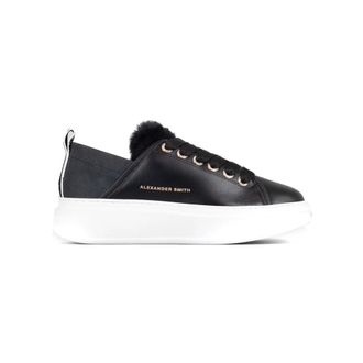 Alexander Smith Schwarze Leder Freizeit Sneakers - - Shoes - Damen - Schwarzk - 41 EU