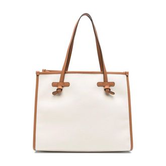 Gianni Chiarini Femme, Sacs, Blanc, Taille: ONE Size Sac shopping en coton naturel