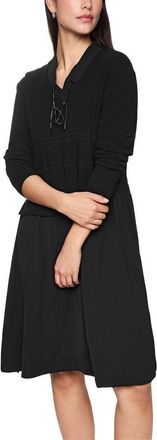 Marc Cain Midikleid Check it Up Premium Damenmode sportiv, mit Kordelzug, V-Ausschnitt, Rock mit Seitenschlitzen