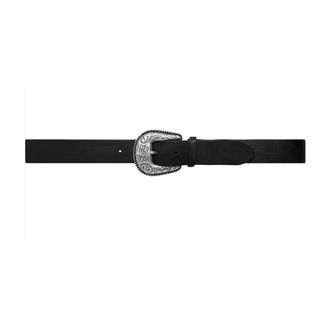 Depeche Western-inspirierter schwarzer Lederg&uuml;rtel - - Accessories - Damen - Schwarzk - 95 CM
