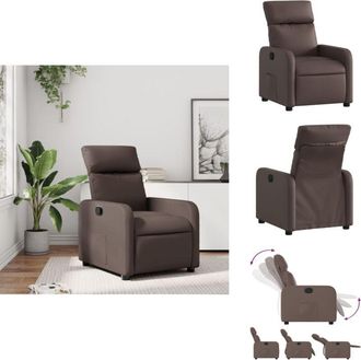 vidaXL Relaxsessel Braun Kunstleder - Relaxsessel - Fernsehsessel - Lederlook - Bequeme Sessel - Lounge Chair