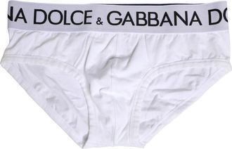 Dolce & Gabbana Femme, Sous-v&ecirc;tements, Blanc, Taille: 44 FR Brando Briefs