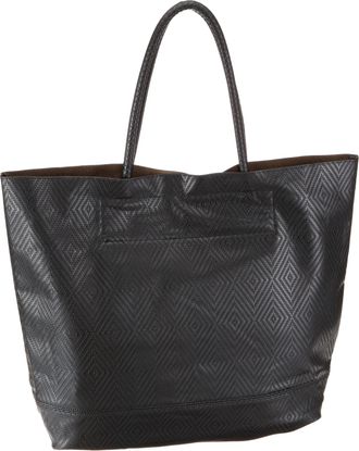 Pieces Lisa Suede NET 17045226, Damen Shopper, Schwarz (Black), 47x41x14 cm (B x H x T)