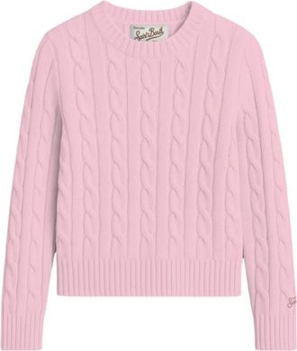 MC2 Saint Barth Sorbonne Zopfmuster Wolle - - Knitwear - Damen - Rosa - M