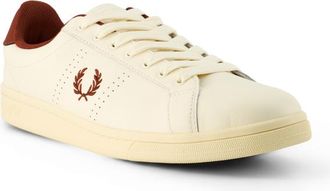 Fred Perry Herren Sneaker beige,wei&szlig; Glattleder