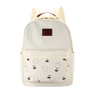 Generic &Auml;sthetischer Nylon-Rucksack mit Innenfach, Schultasche f&uuml;r Teenager (wei&szlig;)
