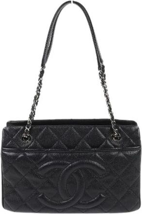 Chanel Sac cabas en cuir caviar Pre-owned - Femme - Pre-owned - Noir - Taille: ONE Size