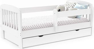 IDMarket Idmarket - Lit enfant 80 x 160 cm lilia 1 tiroir de rangement avec sommier et barrières