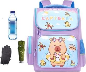 Generico Sac à dos Capibara pour filles | Adorable sac à dos Capibara | Imperméable grande capacité avec compartiment pour filles de la petite enfance, école, 