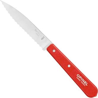 Opinel Opinel - Couteau crant&eacute; &agrave; tomates 10 CM manche bois rouge N&deg;113 - OPINEL